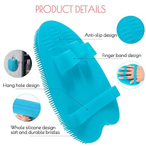 1 Pack Pure Silicone Foodgrade Body Brush Shower Cleansing Scrubber ...