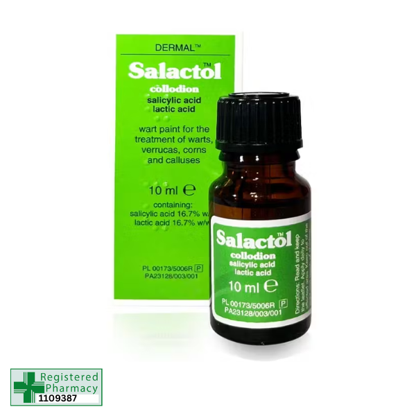 Salactol Wart Paint Fortreatment of Warts Verrucas Corns Calluses 10 Ml ...