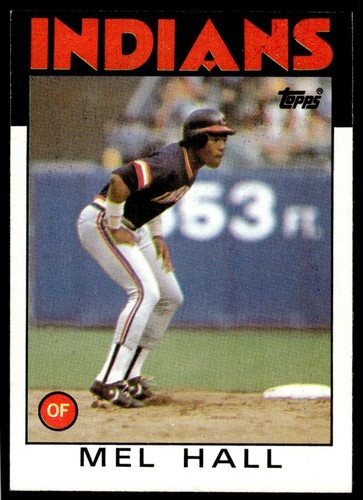 1986 Topps Baseball Card Mel Hall A Cleveland Indians #647 | eBay