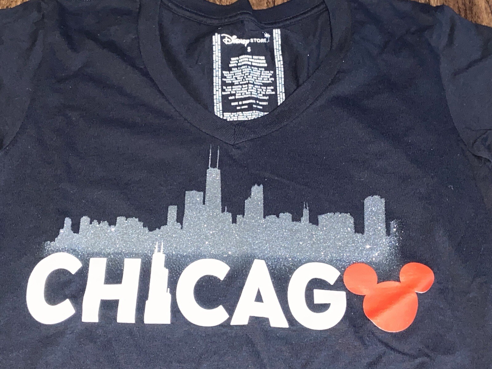 Chicago Disney Mickey Mouse Ladies Fit Sparkle Organi… - Gem