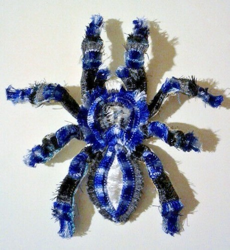 Spider Tarantula Insect Blue Velvet Handmade Embroidered Patch | eBay