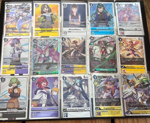Digimon Card Game Lot Of 15 All Female Digimon Or Tamers Rie Angewomon ...