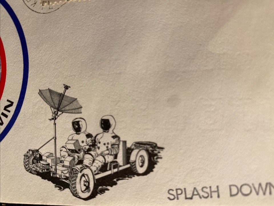 SPLASHDOWN APOLLO 15 ROVER CACHET KSC 7 AUGUST 1971 + PAIR SC #1434 ...
