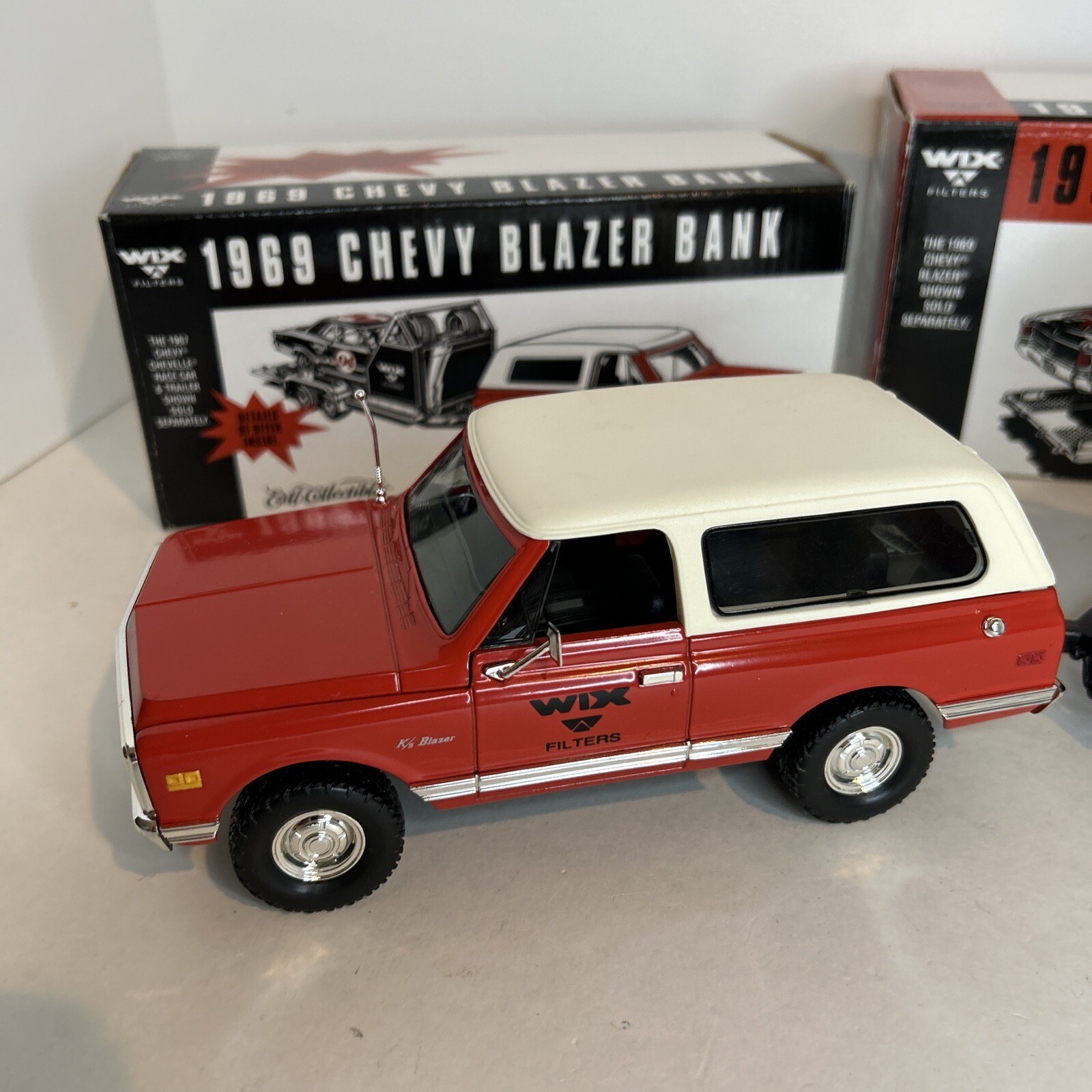 1969 Chevy Blazer, 1967 Chevelle Drag Car & Trailer 1/25 Ertl WIX ...