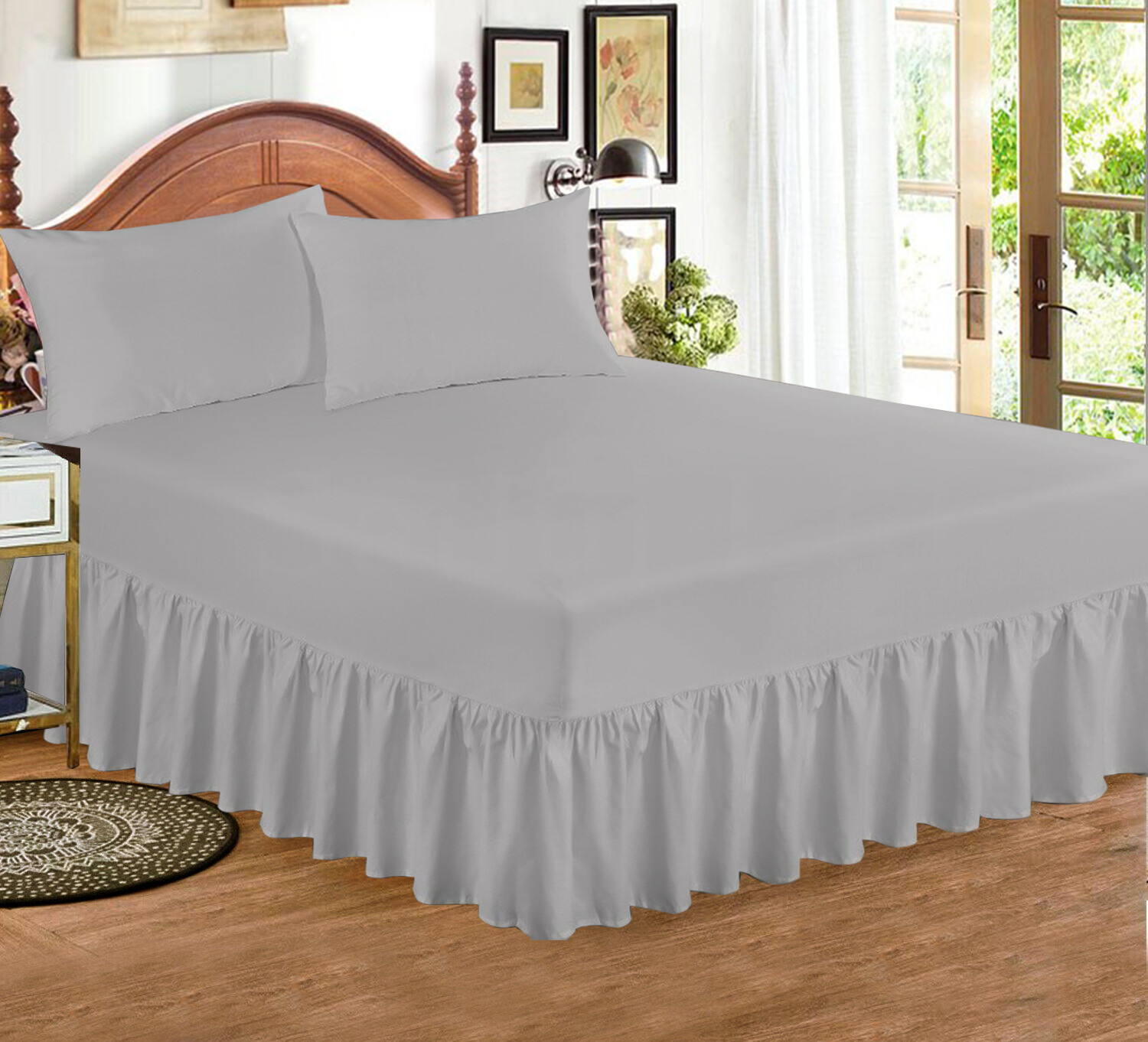 Extra Deep Fitted Valance Sheet Bed Sheets Poly-Cotton Single Double ...