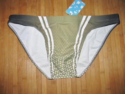 LOW RISE Swimsuit BIKINI Brief Size LARGE Poly Spandex BEIGES Browns ...