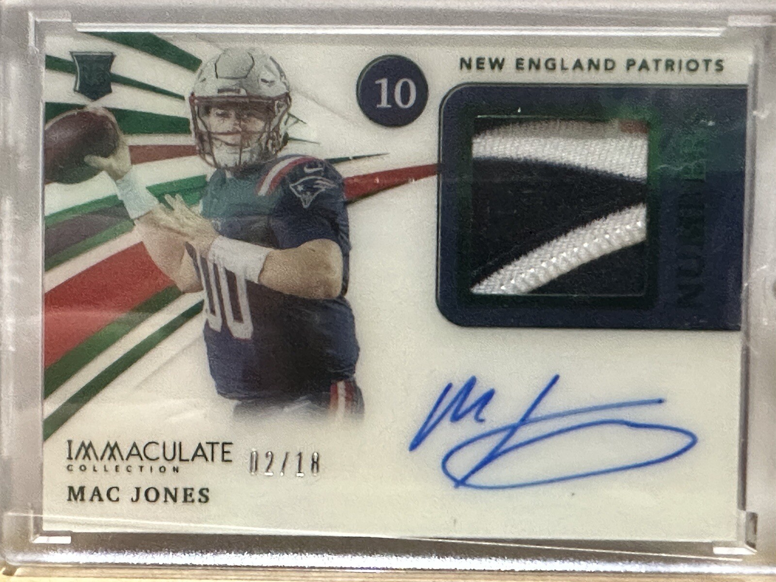 2021 Immaculate Football #INA-MJ Mac Jones Green Immaculate Numbers RPA ...