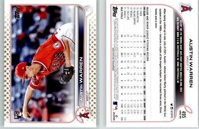 Austin Warren 2022 Topps Gold Stars #495 Los Angeles Angels RC Rookie ...
