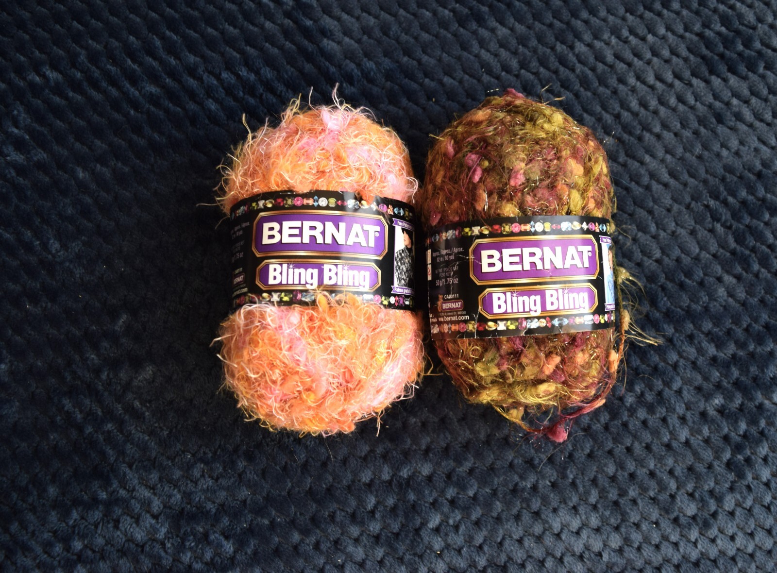 Lot of 2 Yarn Bernat Bling Bling Sassy Sparkle 100% Nylon bulky #65244 ...