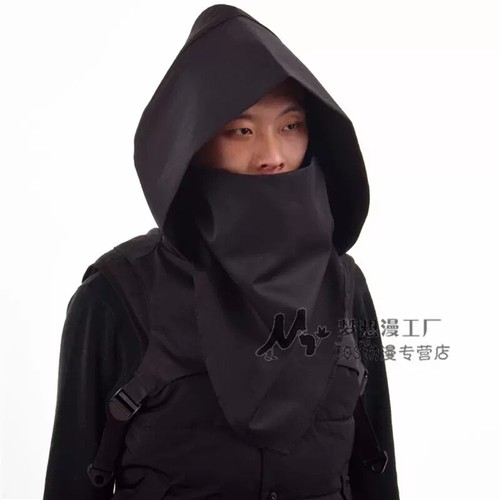Ninja Hood Scarf Mysterious Disguises Big Hat W/ Mask Costume Decor COS ...
