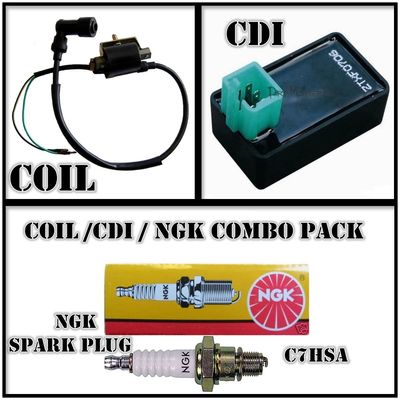 COIL + CDI + SPARK PLUG For 50cc 70cc 90cc 110cc Quad Dirt ATV Pit Bike ...