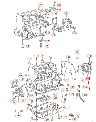 NEW AUDI A4 B5 REAR CRANKSHAFT SEALING FLANGE 028103171B OEM | eBay