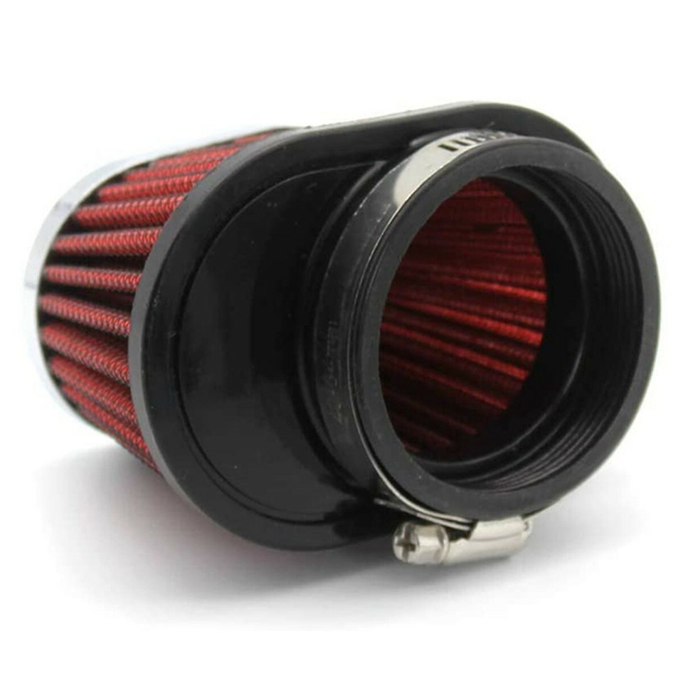 2Pcs Red 2.15in Metal Round Tapered Car Air Intake Filter Kit Auto ...