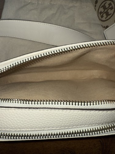 Tory Burch Mini Miller Leather Crossbody Bag Ivory | eBay