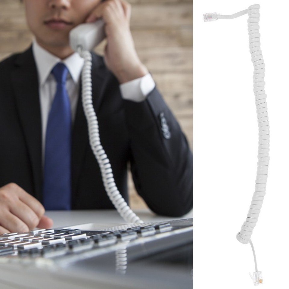 2pcs Telephone Cords Phone Cords Cords Coiled Telephone Cord | eBay UK