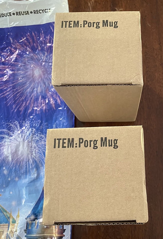 NEW Porg Mug Ogas Cantina Star Wars Galaxys Edge Disney SET Of 2! | eBay