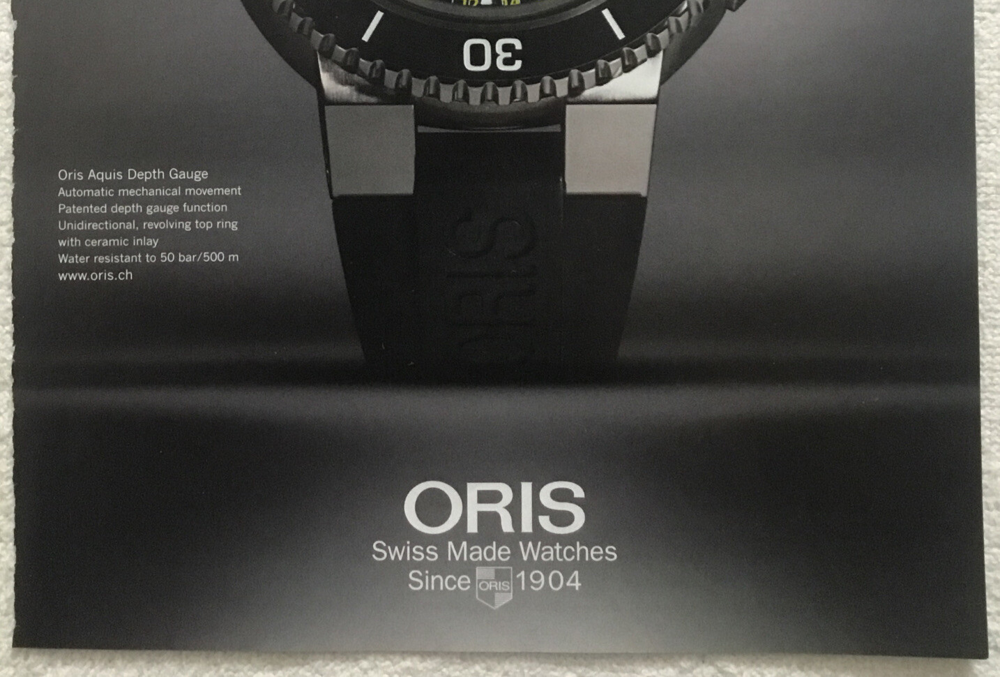 ORIS Swiss Made Watch Original Magazine Print Ad Real Watches Real ...