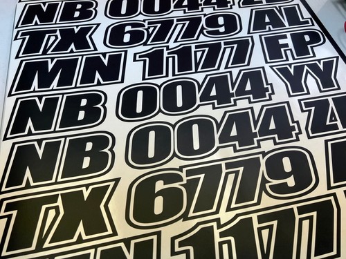 Custom Pinstriped Vinyl BOAT registration numbers – Single Color Hull ...