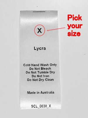Care & Size Sewing Labels - Lycra | eBay Australia