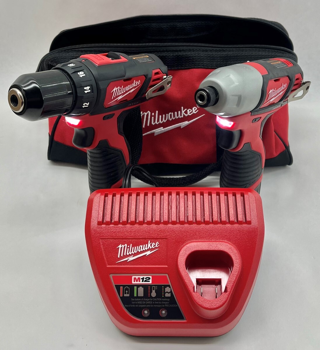 Milwaukee M12 FUEL 2-Tool Combo Kit 1/2" Hammer Drill and 1/4" Hex ...