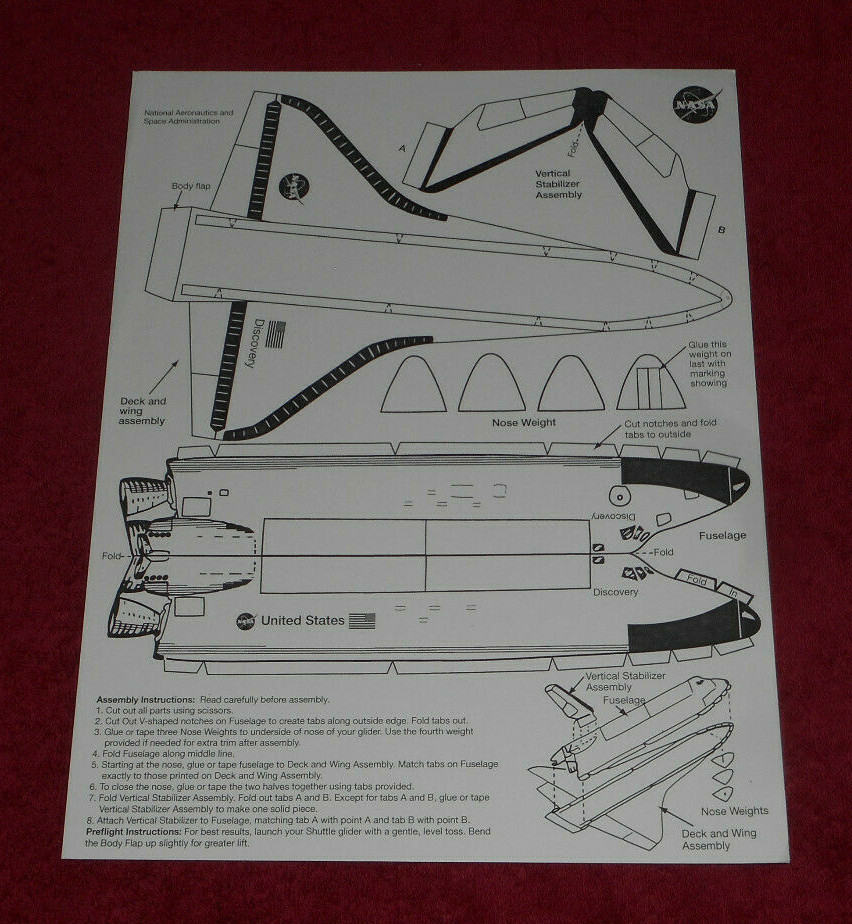 Printable Nasa Space Shuttle Diagram