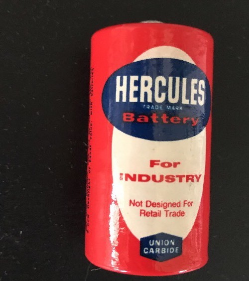 Vintage Hercules Union Carbide Battery Size C Non-working For Display ...