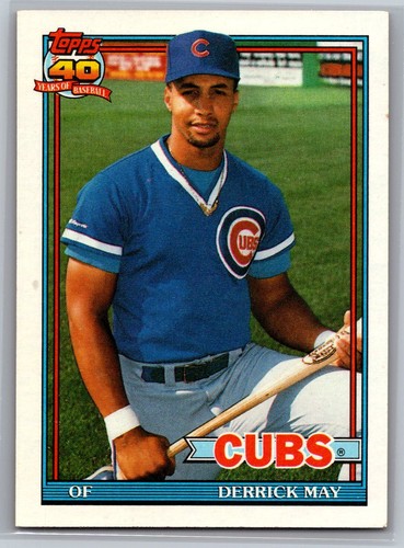 1991 Topps Baseball #288 Derrick May Chicago Cubs | eBay