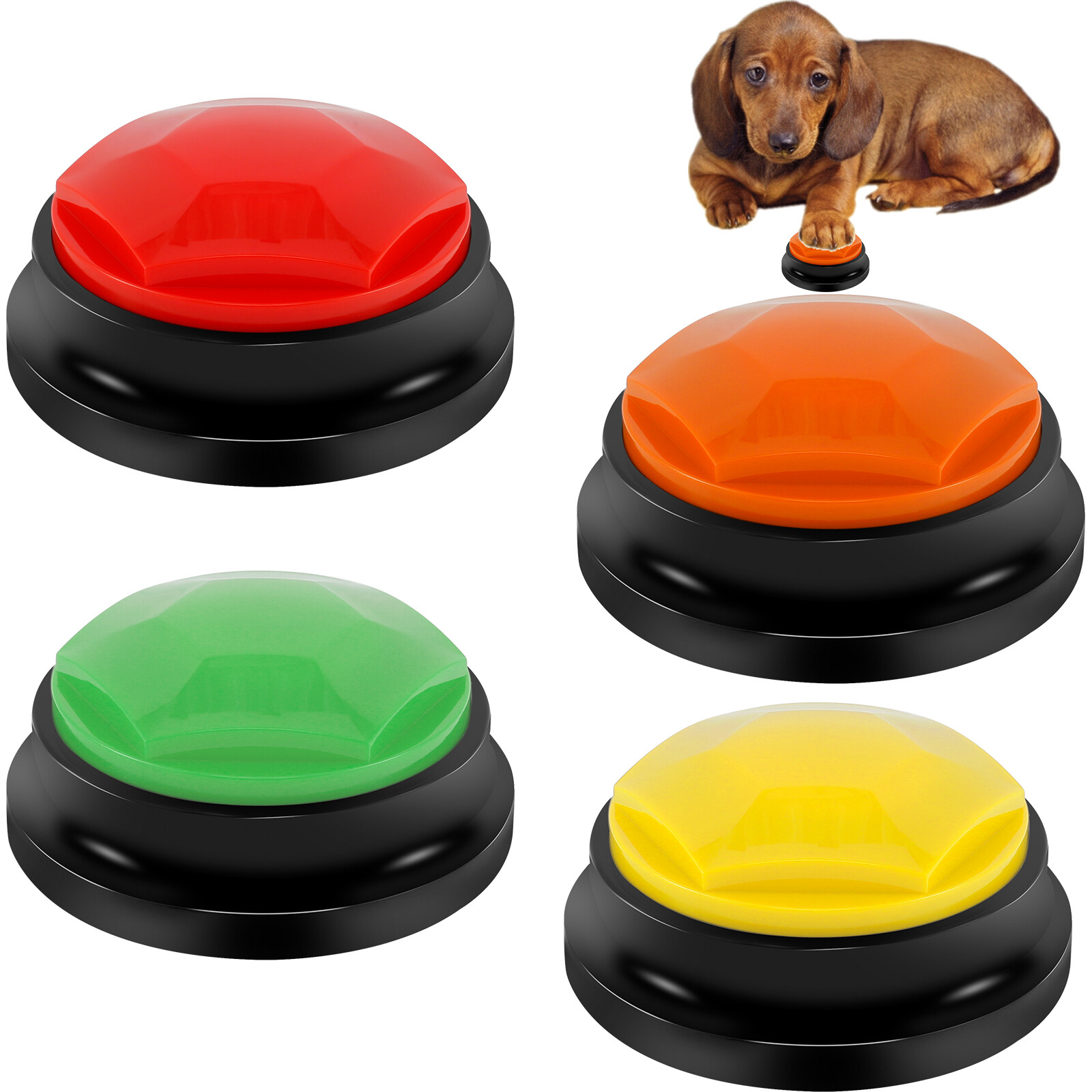 4Pcs Dog Talking Button Training Buttons 30 Seconds Voice Recording for ...