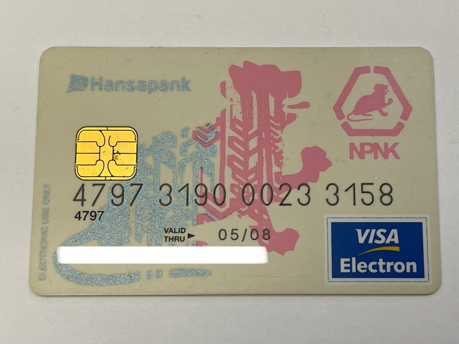 Estonia Credit Card ️Hansapank ️Expired in 2008 ️NPNK ️Visa ️ Hansabank ...