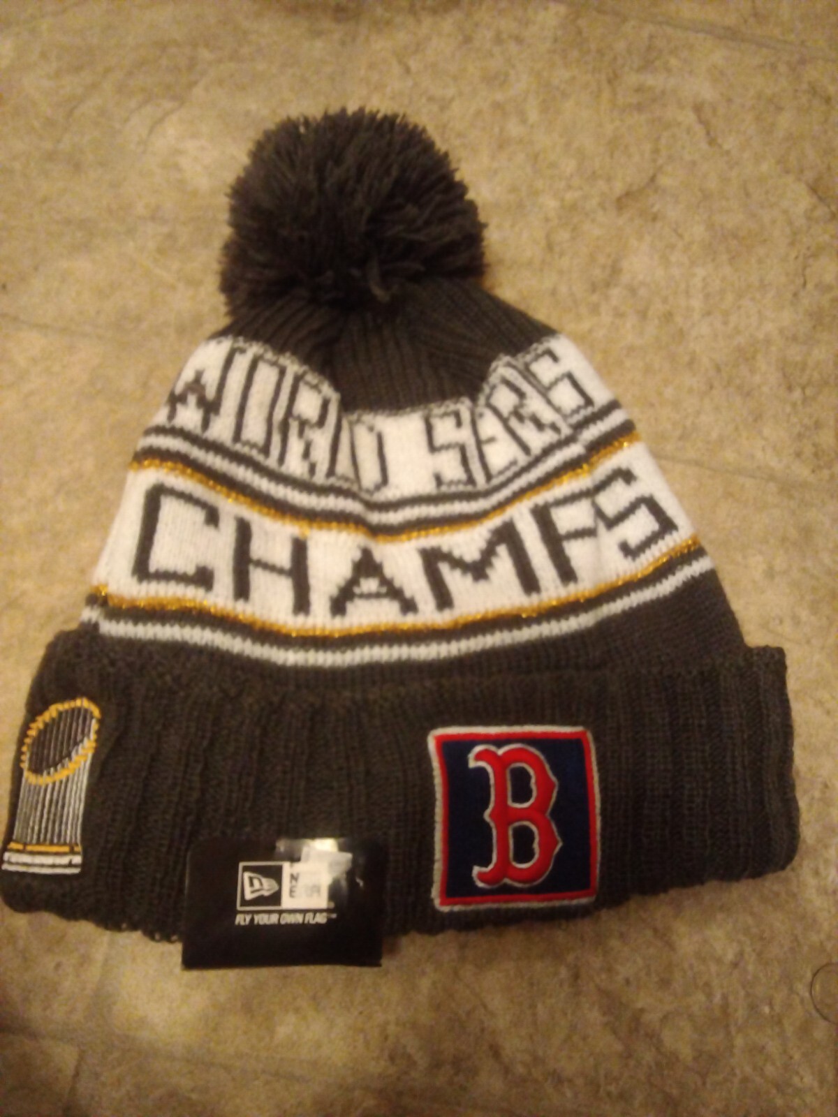 NEW ERA BOSTON RED SOX 2018 WORLD SERIES CHAMPS LOCKER ROOM KNIT HAT ...
