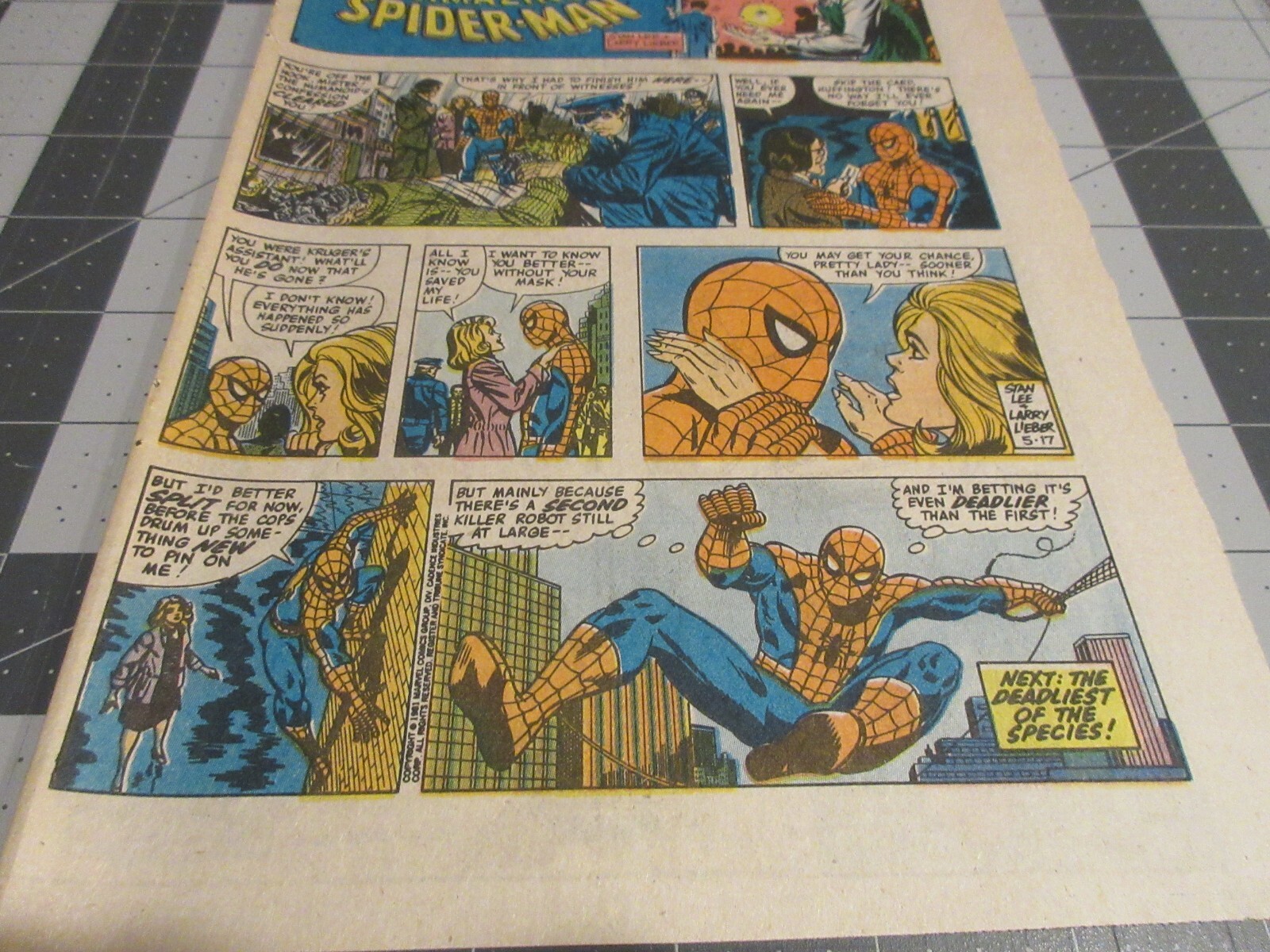 The Amazing Spider-Man, Stan Lee & Larry Lieber Sunday comic Strip 5/17 ...