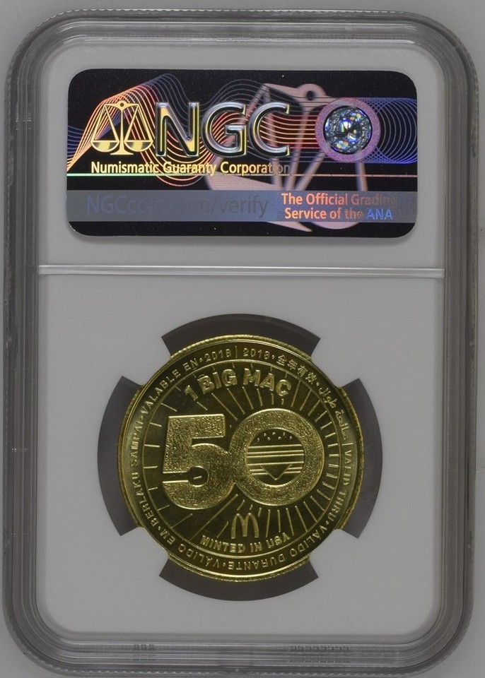 NGC FIRST RELEASES MS 67 - 80s Pop Art - Mcdonalds MacCoin Big Mac Coin ...