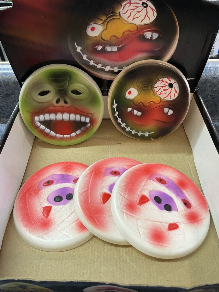 Monster KO MADBALLS Goops Frisbee Lot Of 5 Mummy Etc New Old Stock With ...