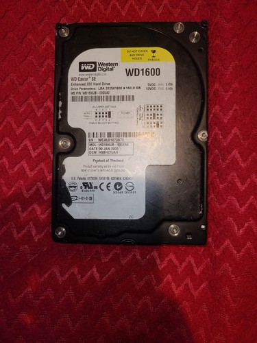WD WD1600JD - 160GB 7.2K SATA 1.5Gbps 3.5" 8MB Hard Drive 705332574327 ...