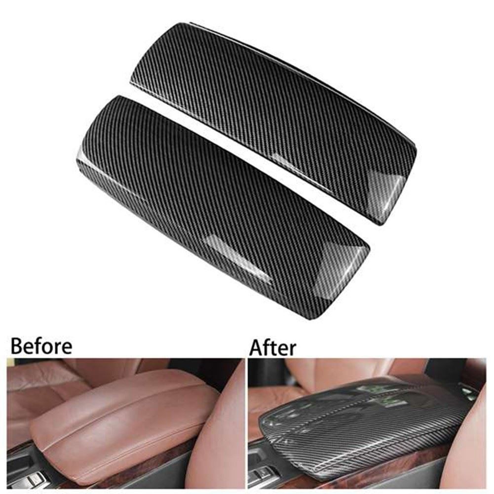 Carbon Fiber Center Console Armrest Box Panel Cover Trim Decoration | eBay