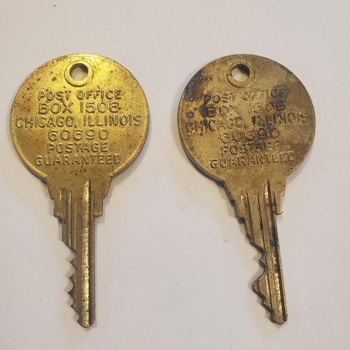 LOT OF 2: Vintage Post Office Box Keys- Chicago, Illinois 60690 | eBay