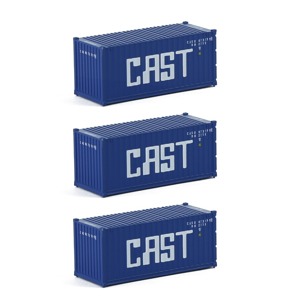 3pcs N Gauge 1:160 20ft Shipping Container 20' Cargo Box with Magnets ...