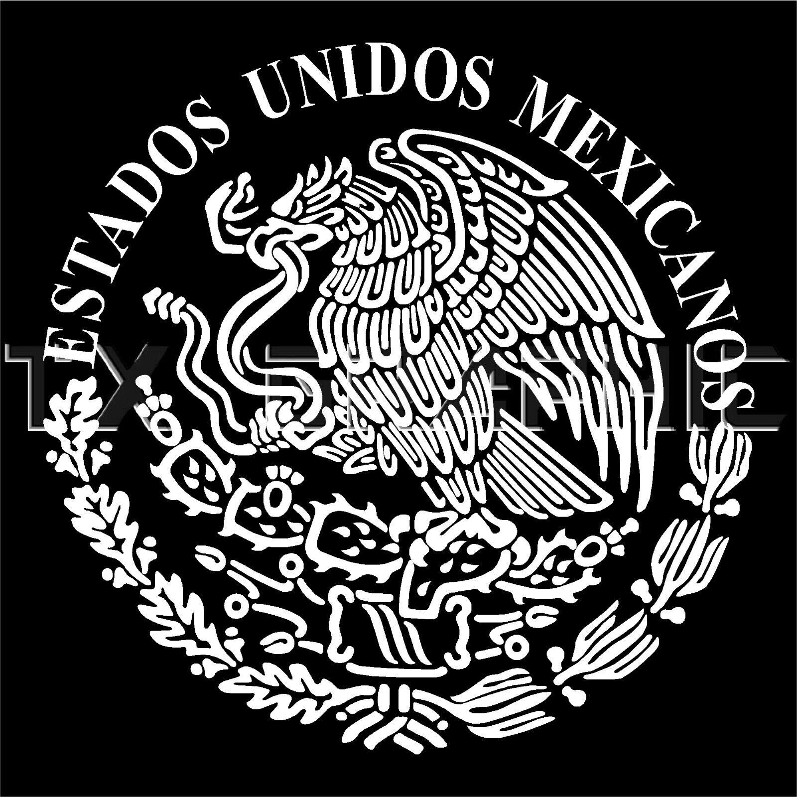 CALCOMANÍA ESTADOS UNIDOS MEXICANOS ÁGUILA MEXICANA ÁGUILA DE MÉXICO ...