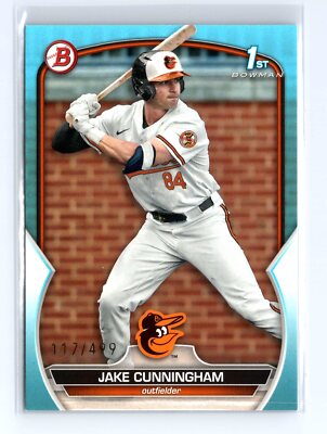 2023 Bowman Draft Jake Cunningham #BD-198 Sky Blue Baltimore Orioles | eBay