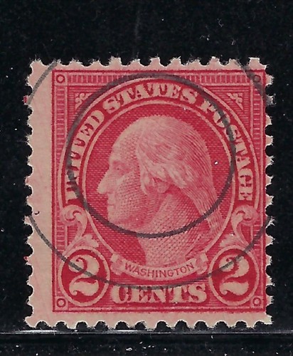 B&D: 1923 U.S. Scott 595 2c carmine Washington-Franklin coil waste ...