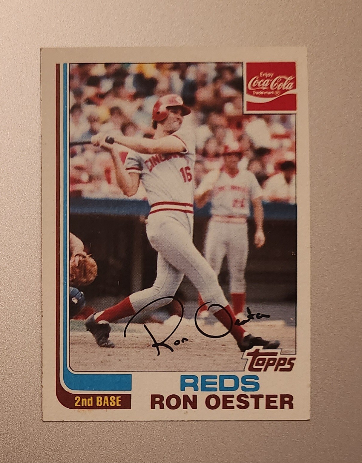 1982 Topps Coca-Cola Cincinnati Reds #16 Ron Oester | eBay