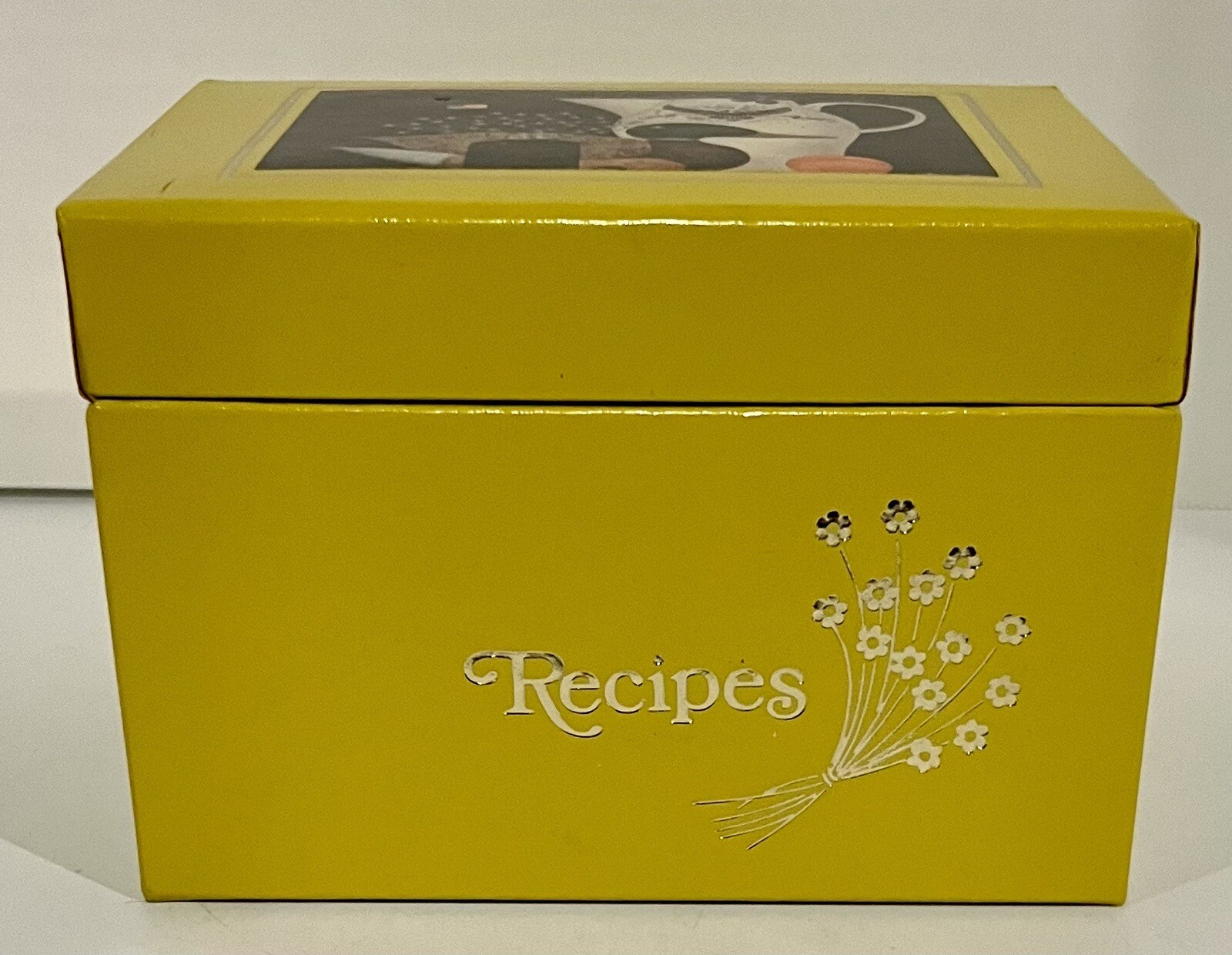 Vintage Yellow Cardboard Recipes Duck Box w/Index Cards Stylecraft ...