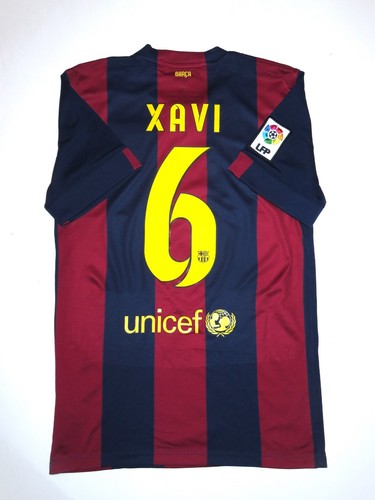 2014-2015 Nike FC Barcelona Xavi Final Match Details Authentic Shirt ...