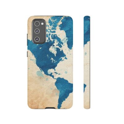 World Map Phone Case - Americas, Watercolor Style Print, Traveler ...