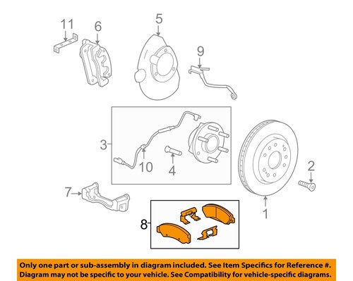 GM OEM 13-20 Escalade ESV Front Suspension Brake Components-Brake Pads ...