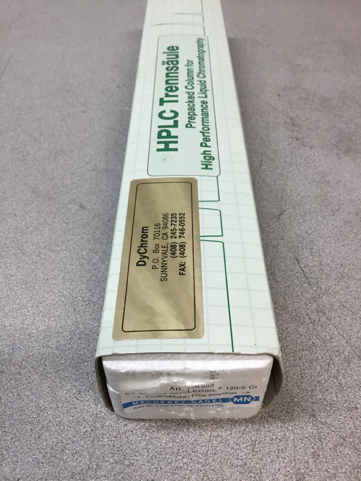 NEW Macherey-Nagel Nucleosil, 4 mm x 250 mm, 5 μm, HPLC Column; 720-052 ...
