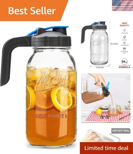 Half Gallon Borosilicate Glass Pitcher - Thermal Shock Resistant for ...