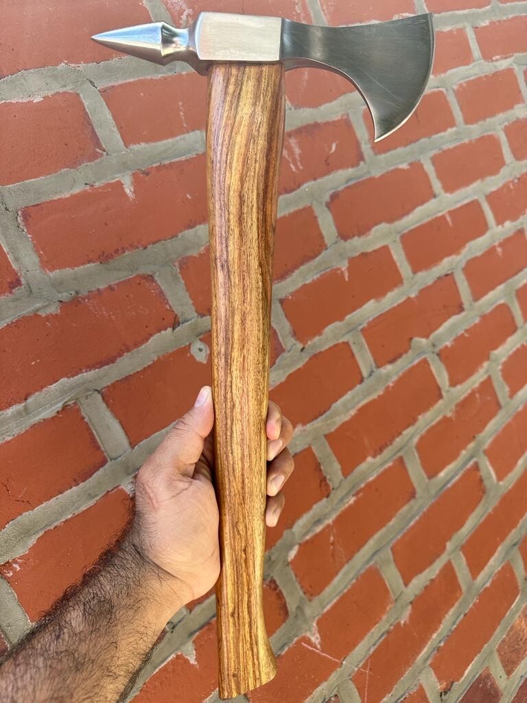 High Polish Carbon Steel TOMAHAWK HATCHET AXE INTEGRAL Spike Head ...