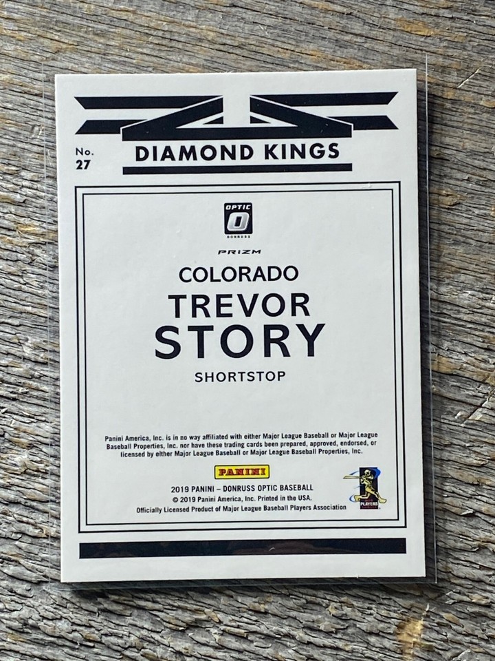 2019 Panini Donruss Optic Red Wave Prizm #27 Trevor Story Diamond Kings ...