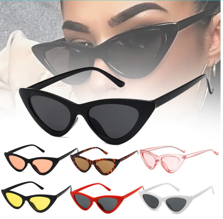 Retro Triangle Cat Eye Sunglasses | Cateye Sunglasses | Retro ...